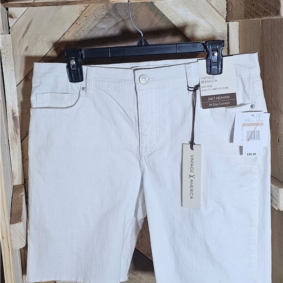 Vintage America | Shorts | Vintage America White Jean Shorts | Poshmark